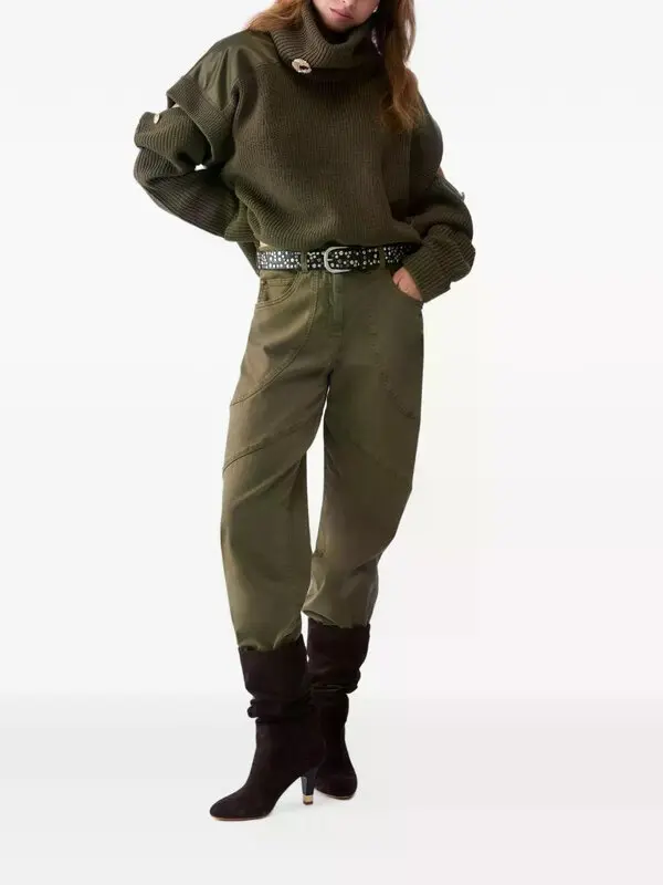 Liu Jo Turtleneck Sweater With Cut-out - Green
