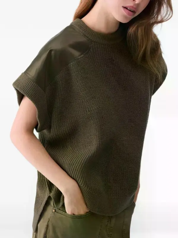 Liu Jo Turtleneck Sweater With Removable Collar And Cuffs