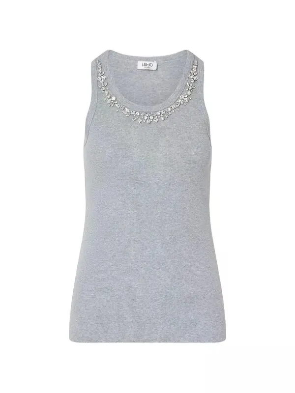 Liu Jo T-shirt With Jewel Decoration - Grey