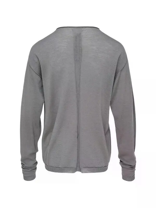 Rick Owens Slashed Oversized Sweater - Grey