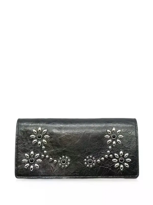 HTC LOS ANGELES Flower-studded Wallet - Black