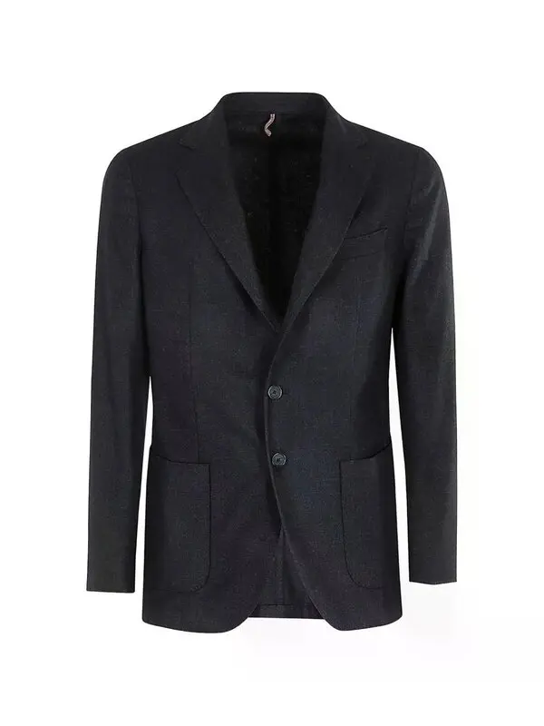 SANTANIELLO Notch-lapel Blazer - Black