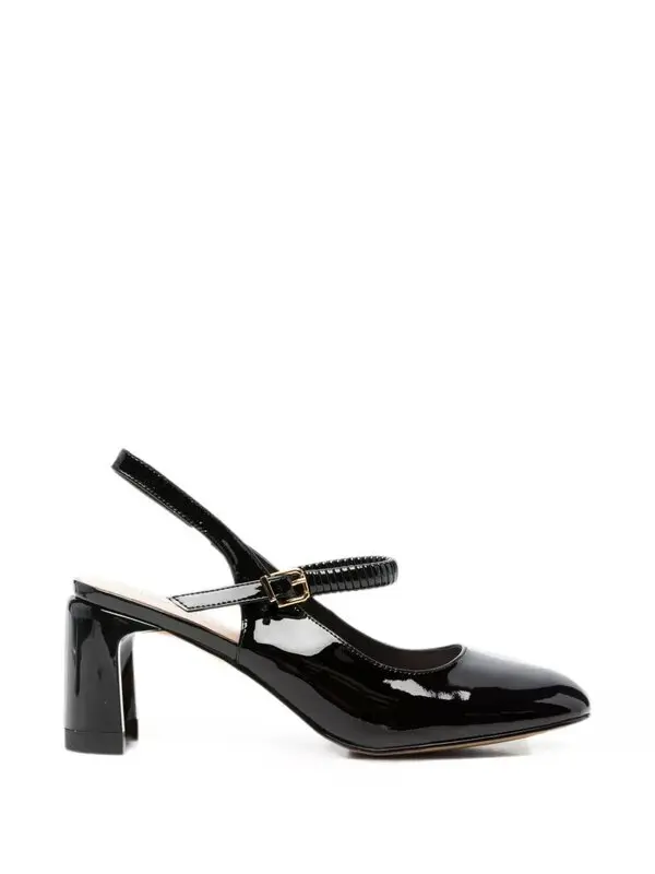 LINDA BAUMANN Patent Slingback Pumps - Black