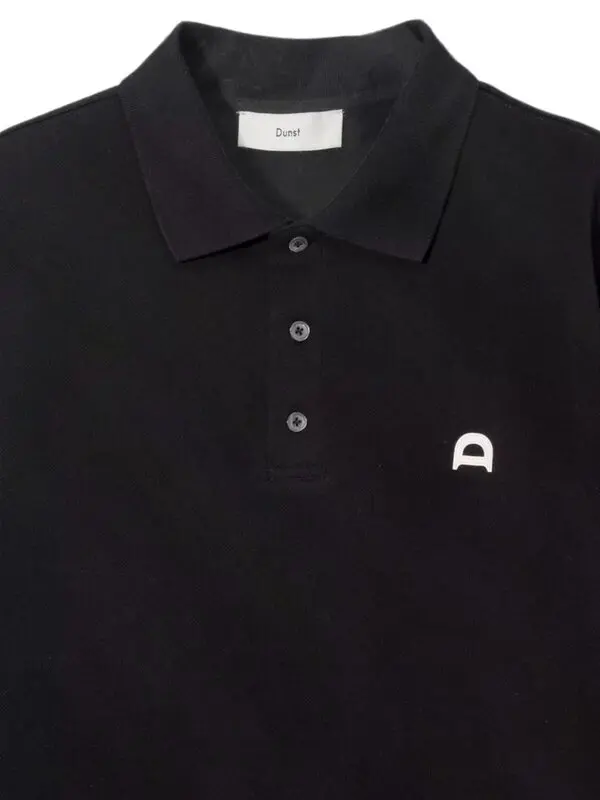 DUNST Leather Logo-patch Polo Shirt
