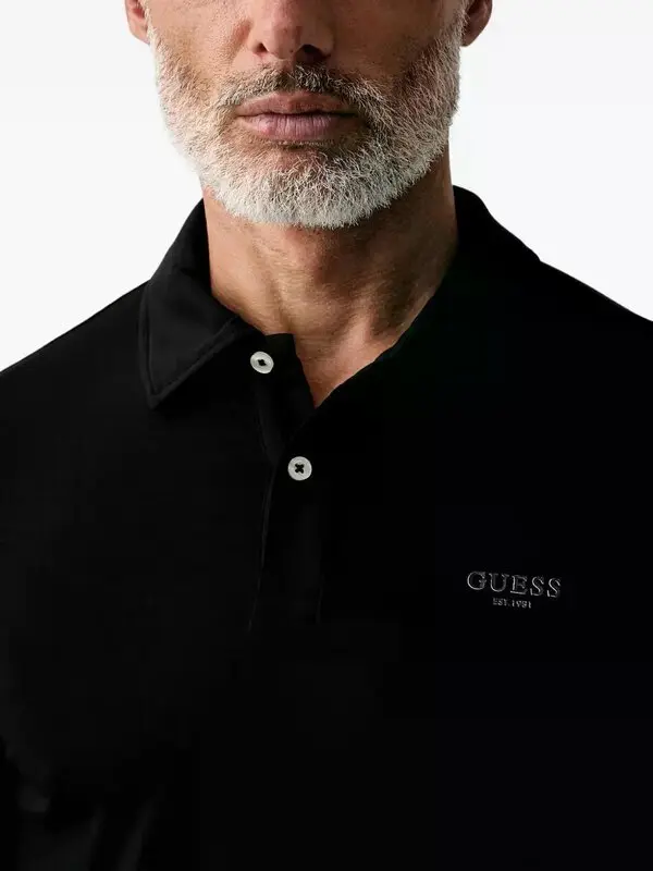 Guess Logo-detail Buttoned Polo Shirt