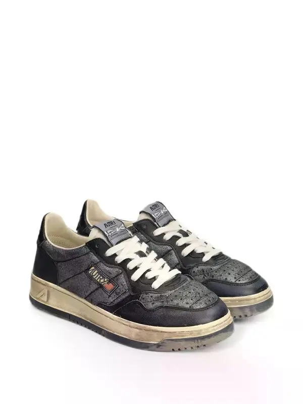AUTRY Sup Vint Distressed-effect Panelled Sneakers