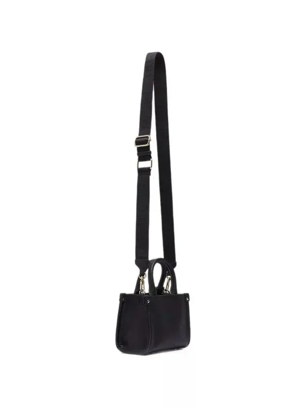Liu Jo Mini Bag With Jacquard Shoulder Strap - Black