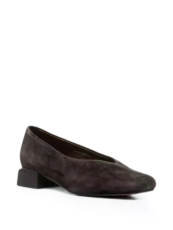 LINDA BAUMANN Suede Crossover-strap Pumps