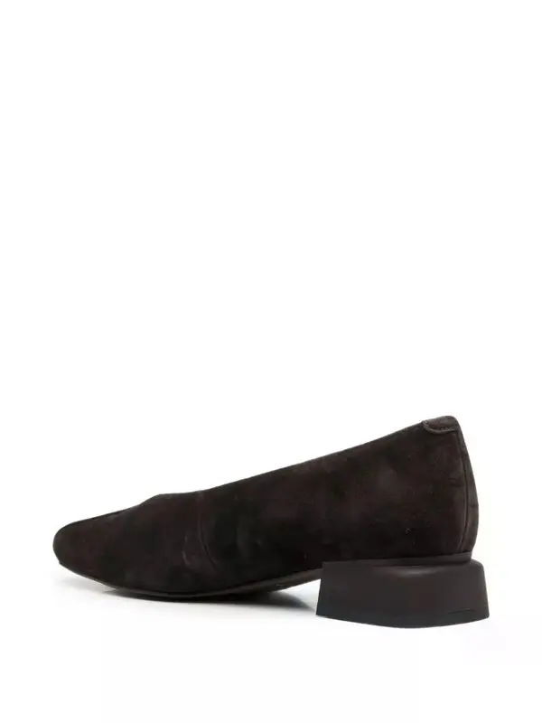 LINDA BAUMANN Suede Crossover Strap Pumps - Brown