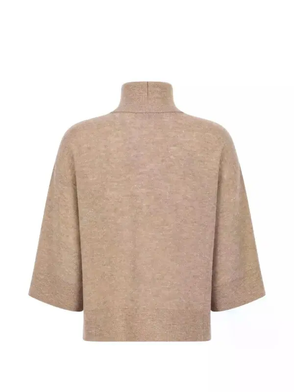 Fabiana Filippi Sequin-embellished Roll-neck Sweater - Brown