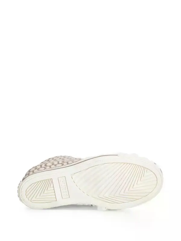 Guess Monogram Print Lace-up High Top Sneakers