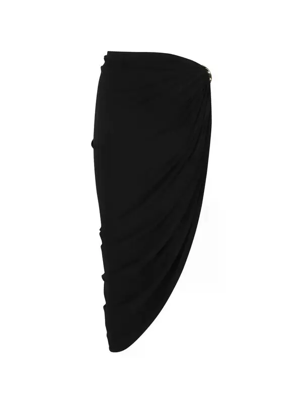 Sportmax Draped Asymmetric Skirt - Black