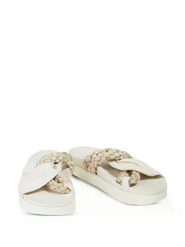 Zimmermann Twisted Cord Leather Platform Sandals - Neutrals