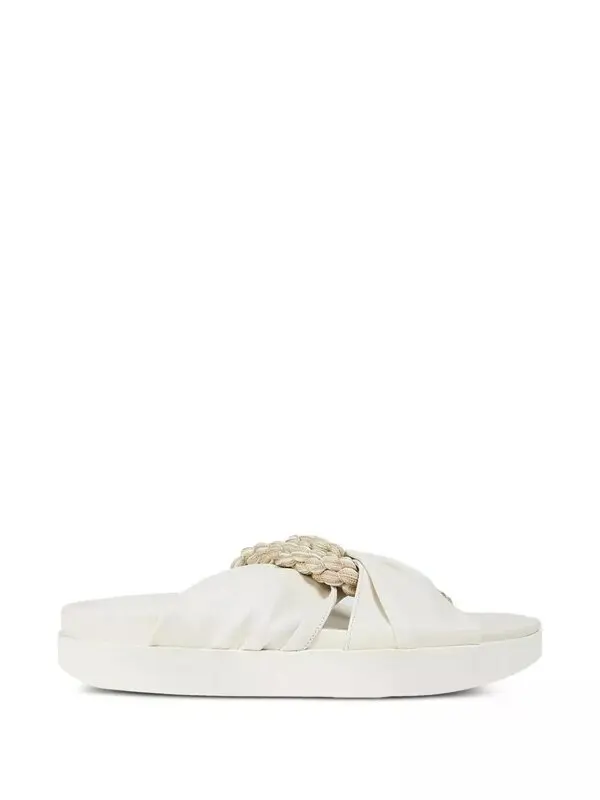 Zimmermann Twisted Cord Leather Platform Sandals - Neutrals
