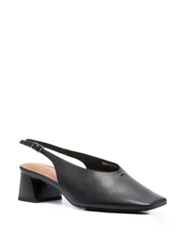 LINDA BAUMANN Square-toe Slingback Pumps