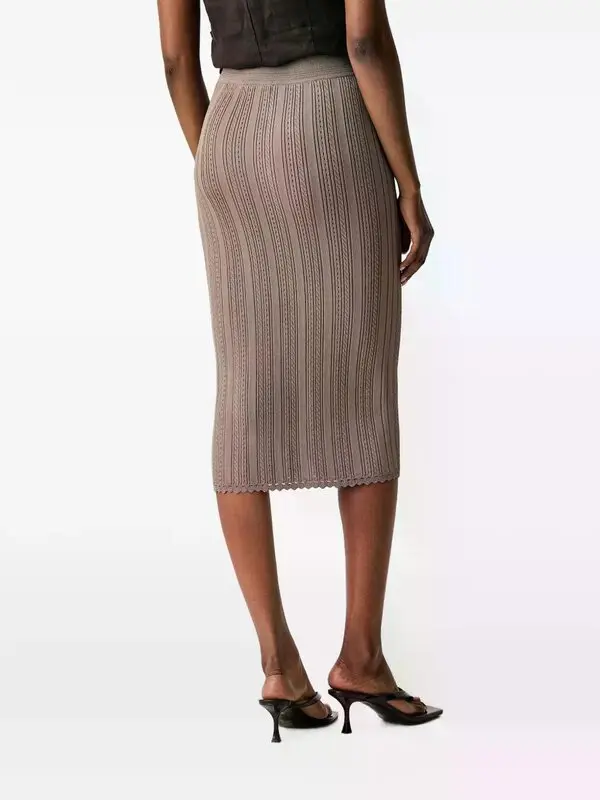 Guess Cable-knit Midi Skirt With Button Detail