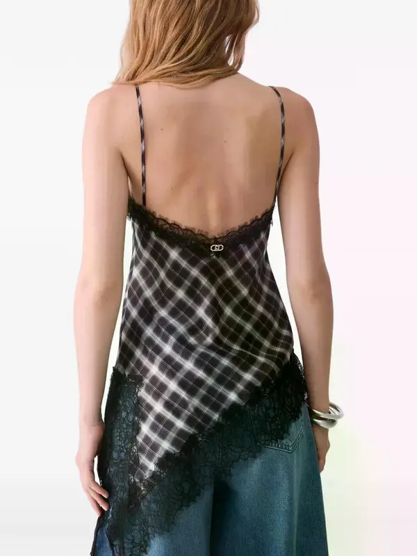 Liu Jo Asymmetrical Lace Trim Camisole