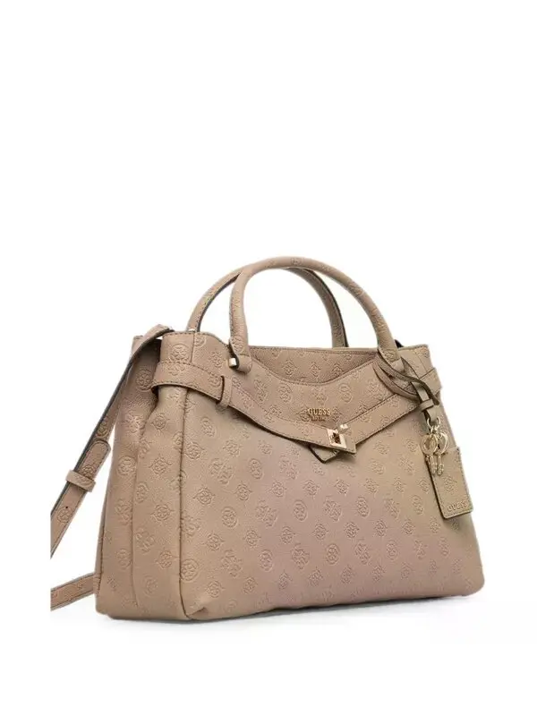 Guess Ella Logo-embossed Detachable-strap Tote Bag - Neutrals