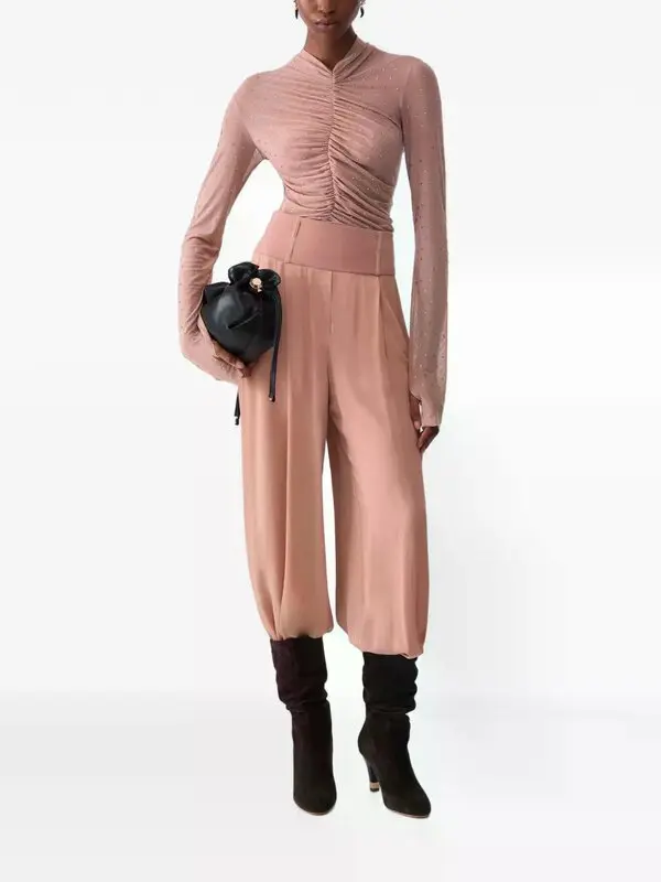 Liu Jo Full Rhinestone Tulle T-shirt - Neutrals
