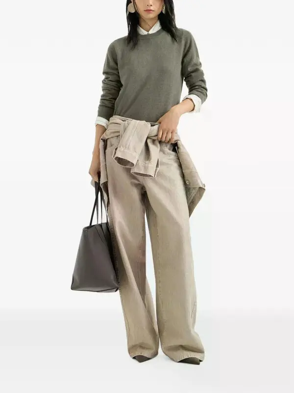 Brunello Cucinelli Cashmere Sweater With Monili Embellishment