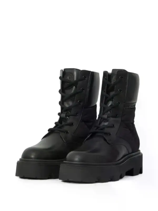 Moncler Aurea Quilted Lace-up Boots