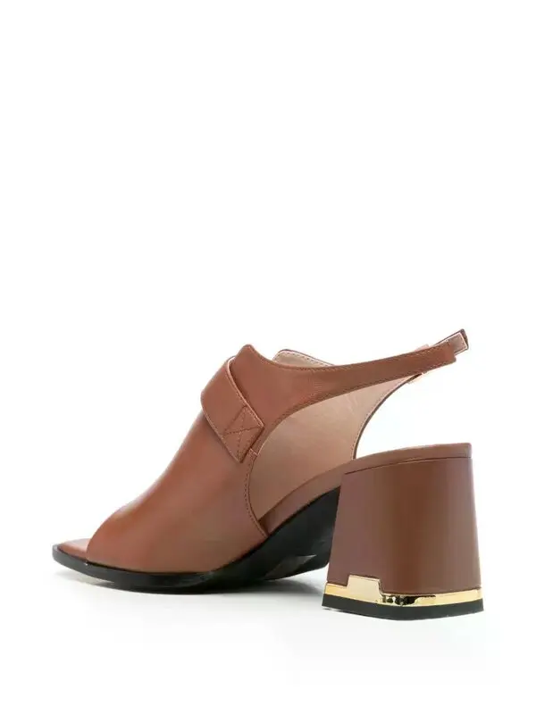 LINDA BAUMANN Buckle-detail Slingback Sandals