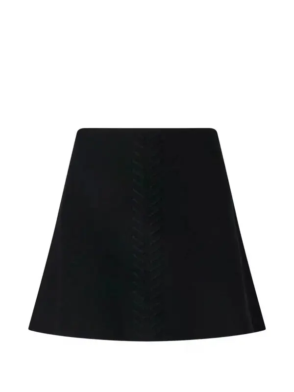 Liu Jo Knit Mini Skirt With Braided Details - Black