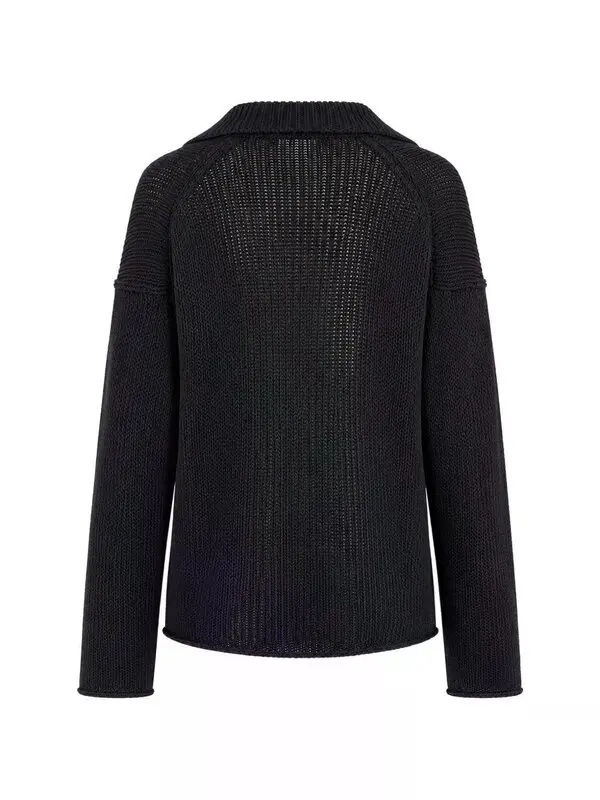 Vince Coated-cotton Polo Sweater - Blue