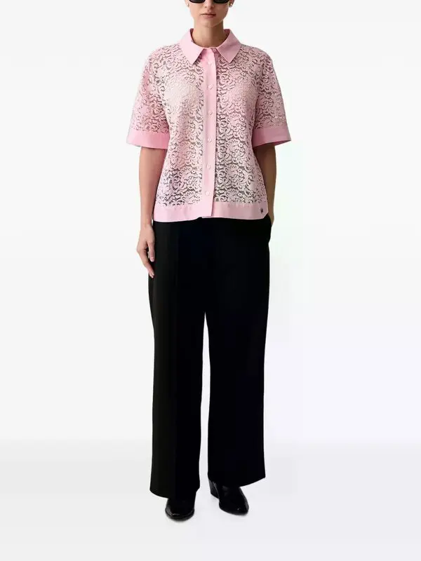 JOOP! Lace Overlay Short Sleeve Shirt