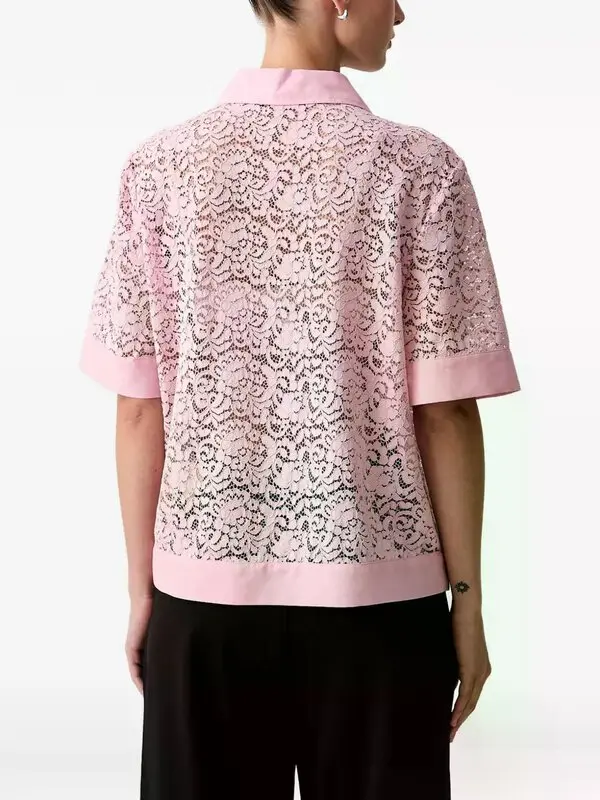 JOOP! Lace Overlay Short Sleeve Shirt
