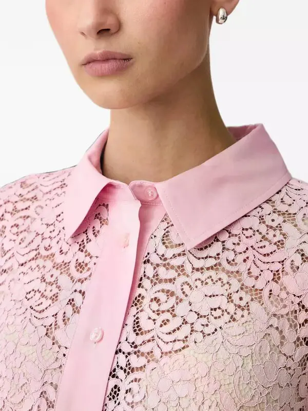 JOOP! Lace Overlay Short Sleeve Shirt