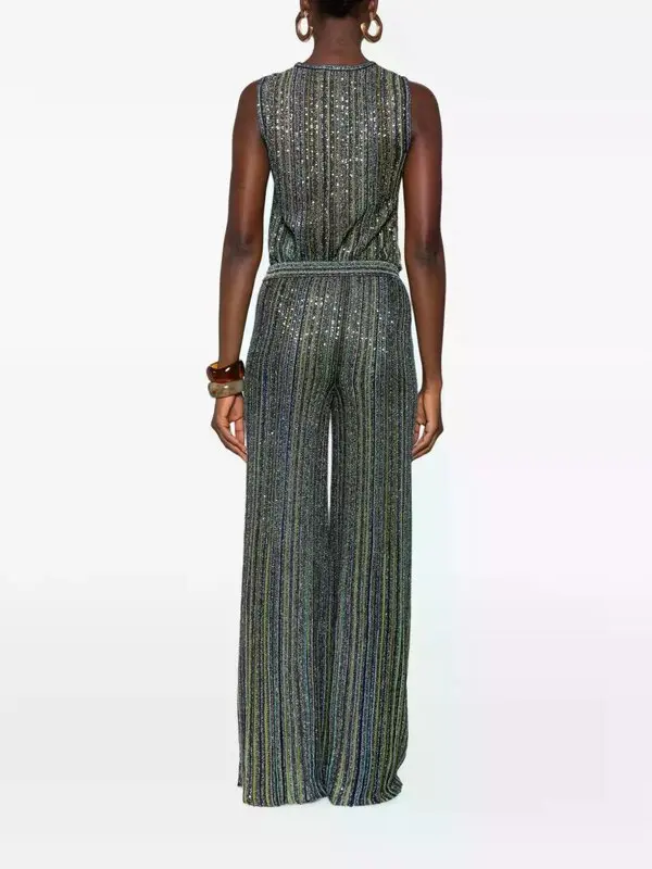Missoni Sequin-embellished Striped Palazzo Pants