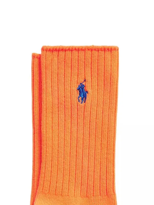 Polo Ralph Lauren Embroidered Ribbed Crew Socks