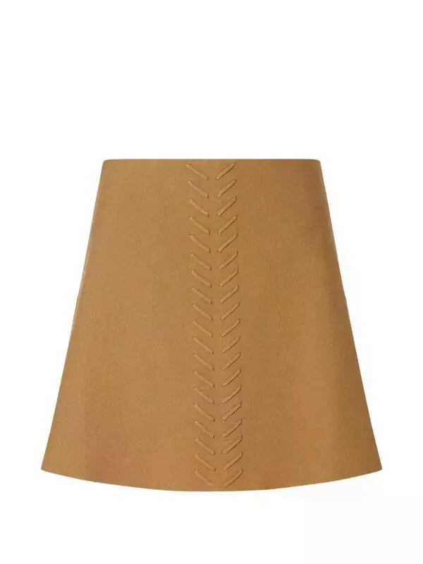 Liu Jo Knit Mini Skirt With Braided Details - Neutrals