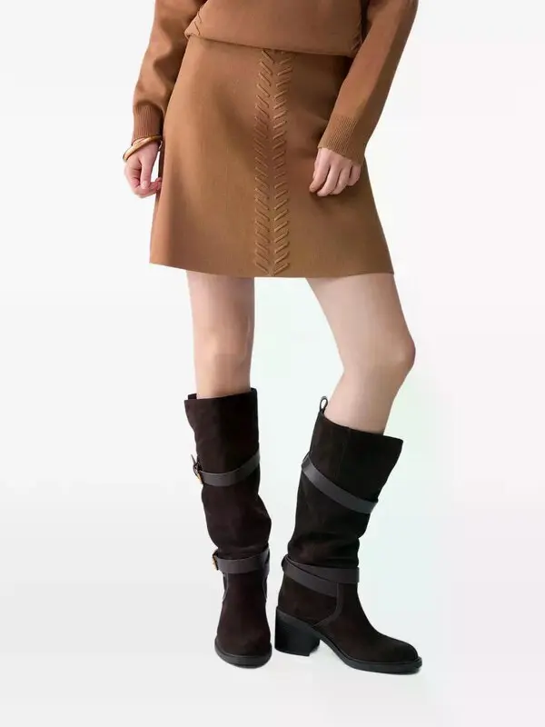 Liu Jo Knit Mini Skirt With Braided Details - Neutrals
