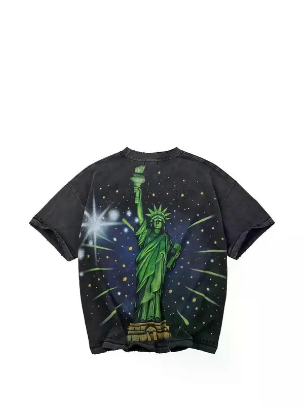 VALE FOREVER Graphic-print Distressed T-shirt