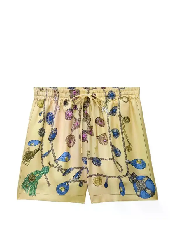 Versace Printed Silk Twill Shorts