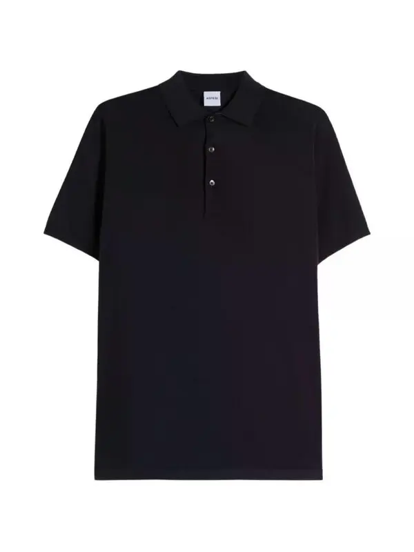Aspesi Fine-knit Polo Shirt - Blue