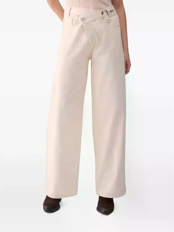 Liu Jo Asymmetrical Waistband Straight Trousers