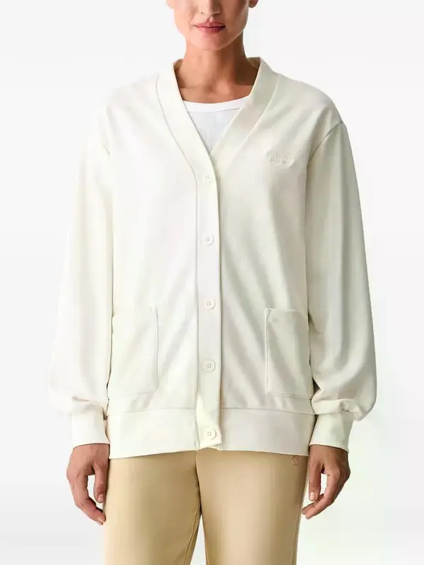 Guess Logo-embroidered Cardigan - White