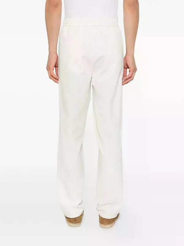 Brunello Cucinelli Cotton Drawstring Pleated Trousers - White