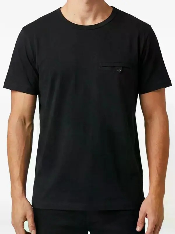 AMARANTO Button-pocket T-shirt - Black