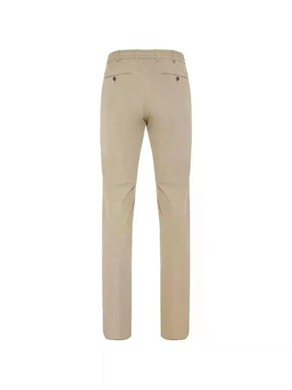 PT TORINO Elasticated Waistband Button-fastening Trousers