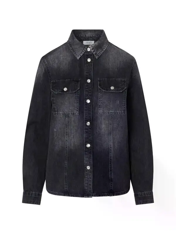 Liu Jo Slim Fit Denim Shirt - Black