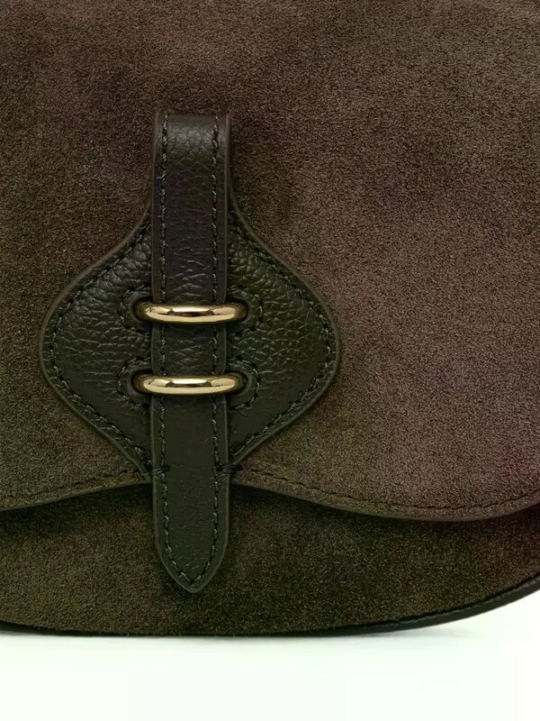 COCCINELLE Suede-panelled Leather Shoulder Bag