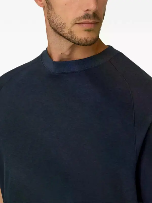 Boggi Milano T-shirt In Piqué Cotton Blend Mélange B Tech - Blue
