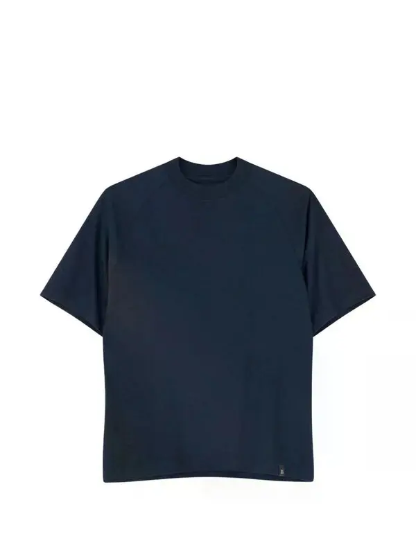 Boggi Milano T-shirt In Piqué Cotton Blend Mélange B Tech - Blue