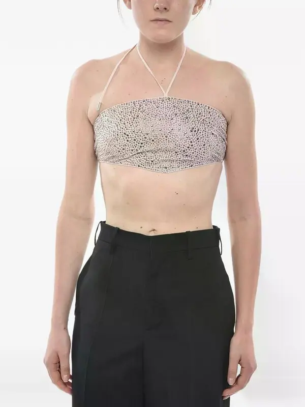 Dsquared2 Crystal-embellished Bandeau Top - Pink