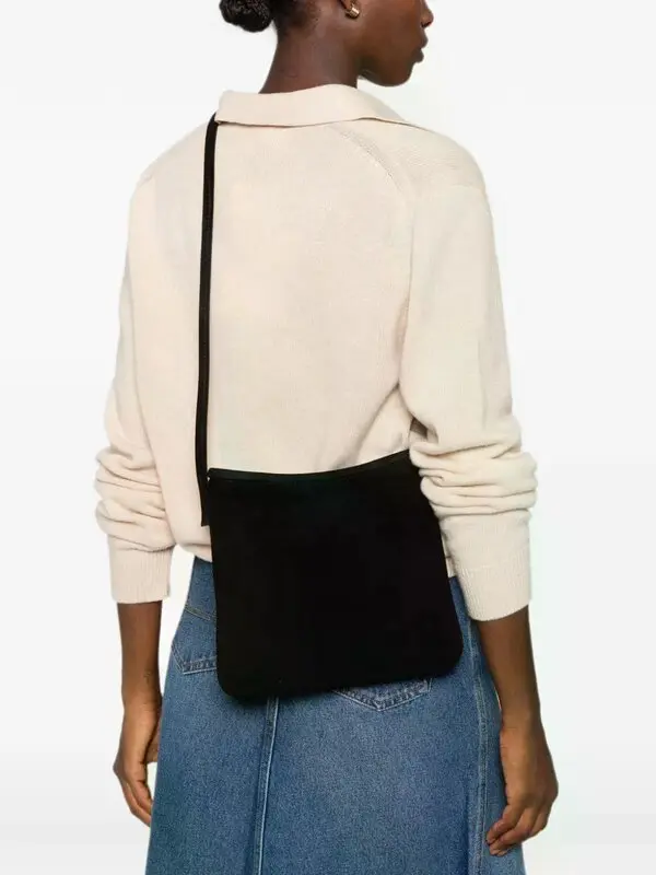 Manu Atelier Fidèle Suede Shoulder Bag - Black