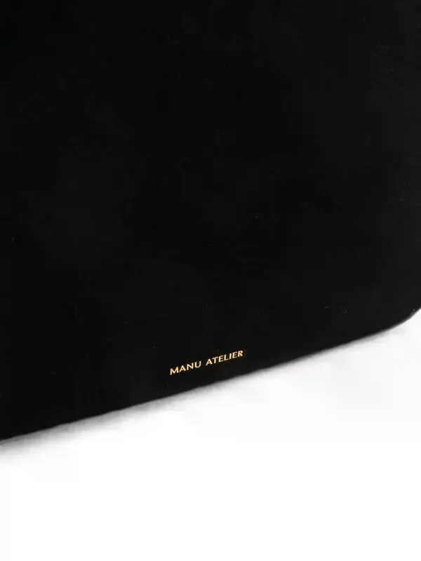 Manu Atelier Fidèle Suede Shoulder Bag - Black